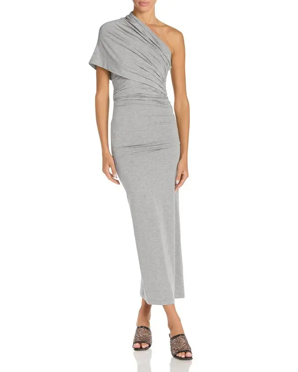 Stella McCartney One Shoulder Draped Maxi Dress