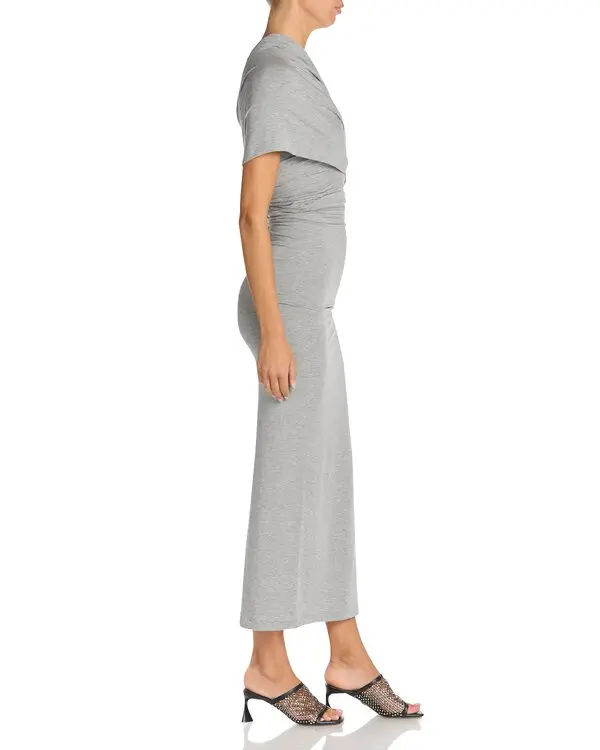 Stella McCartney One Shoulder Draped Maxi Dress