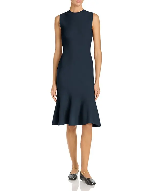 Stella McCartney Sleeveless Peplum Sheath Dress - Navy