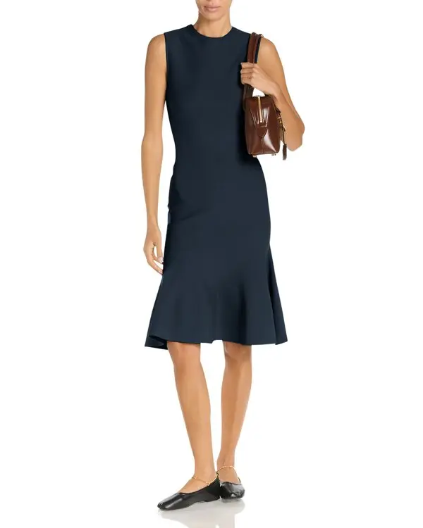 Stella McCartney Sleeveless Peplum Sheath Dress - Navy