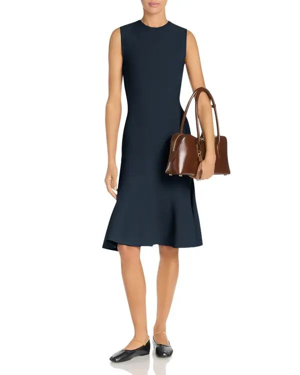 Stella McCartney Sleeveless Peplum Sheath Dress - Navy