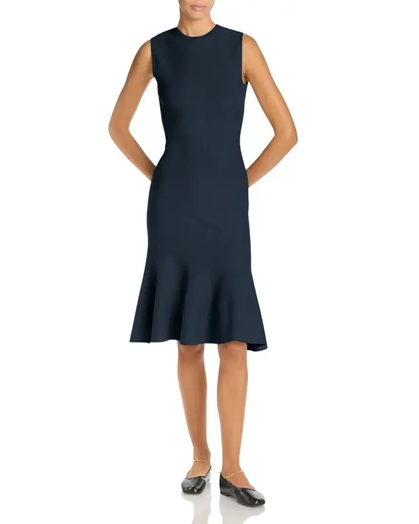 Stella McCartney Sleeveless Peplum Sheath Dress - Navy