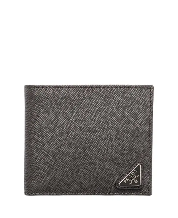 Prada Saffiano Leather Wallet With Coin Purse - Dark Grey