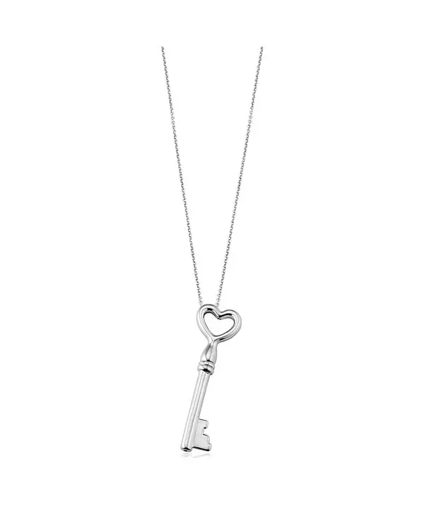 ORADINA Sterling Key Pendant Necklace - Silver