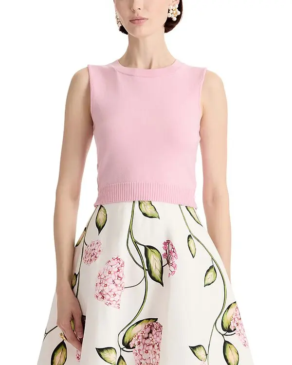 Oscar De La Renta Sleeveless Wool Sweater - Pink