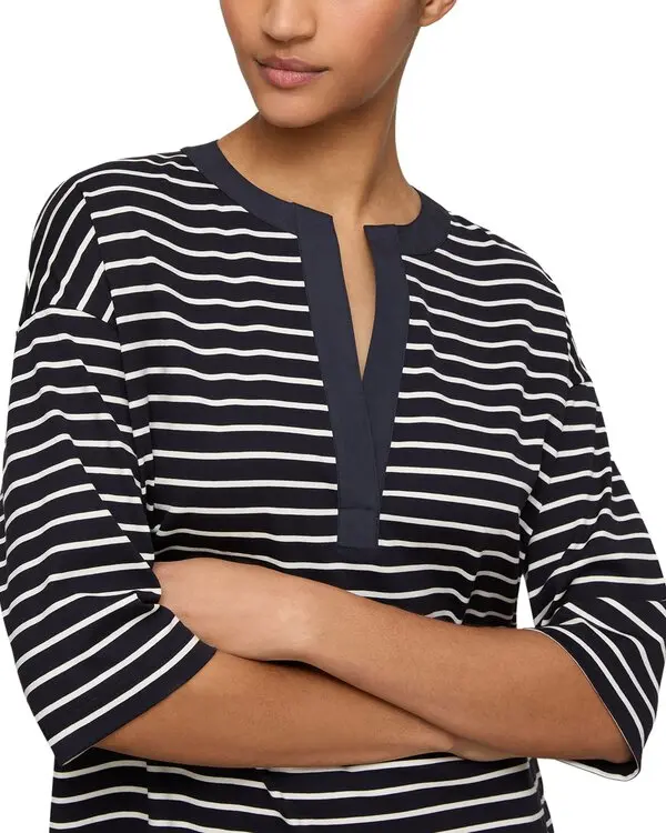 Lafayette 148 New York Split Collar Tunic Dress