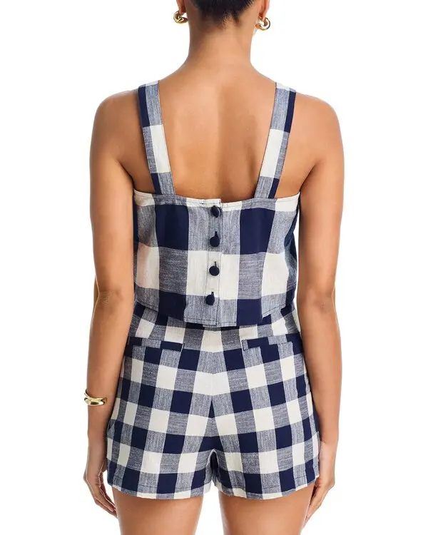 NOBODY'S CHILD Pippa Top Gingham Print