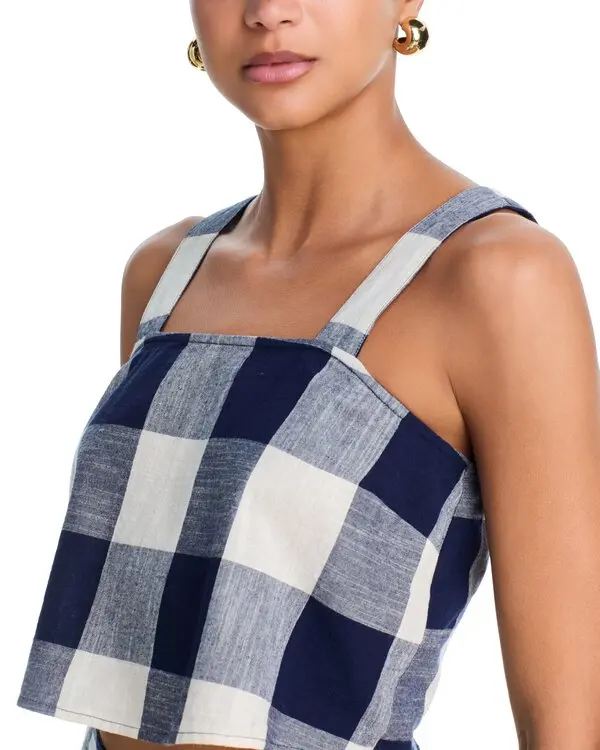 NOBODY'S CHILD Pippa Top Gingham Print