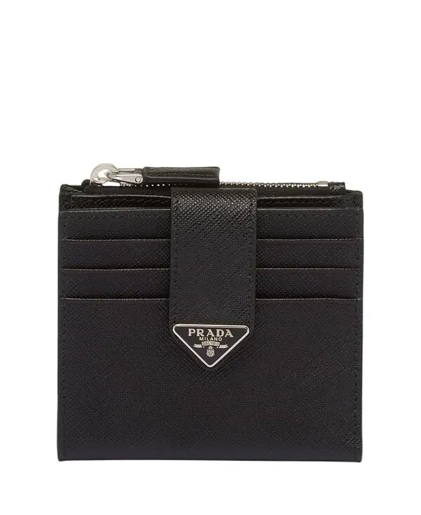 Prada Saffiano Leather Card Holder - Black