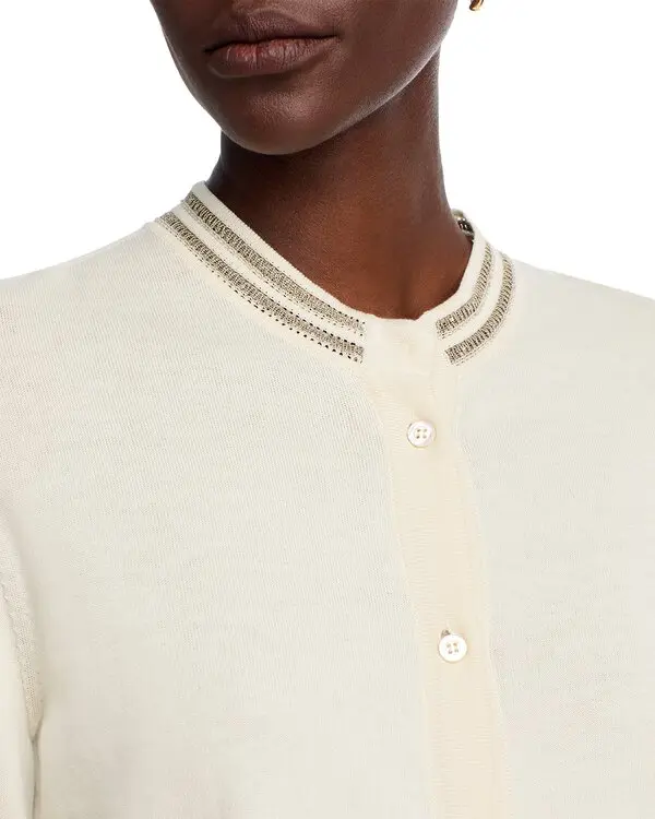 Fabiana Filippi Stitched Trim Cardigan