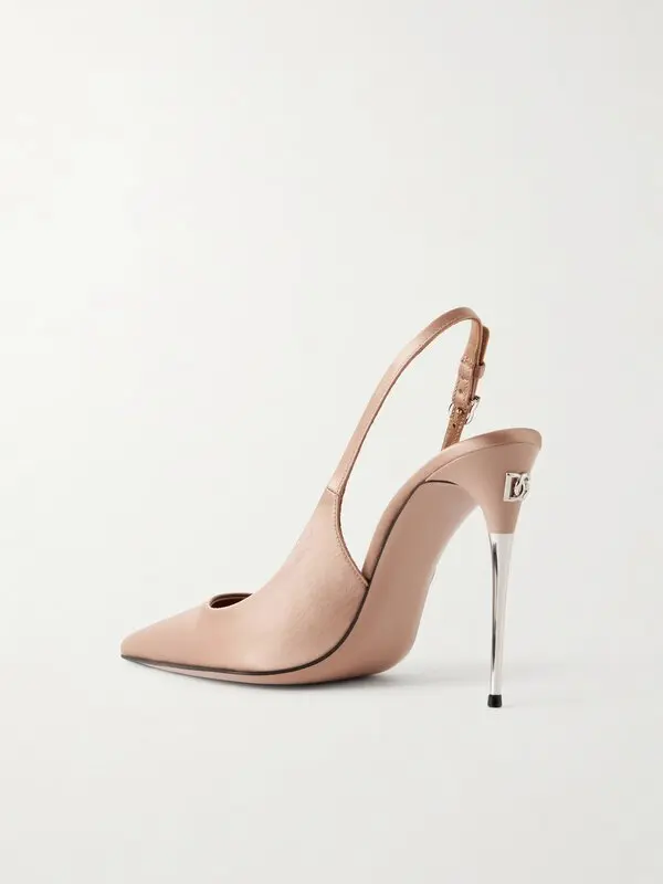 Dolce & Gabbana Satin Slingback Pumps - Pink