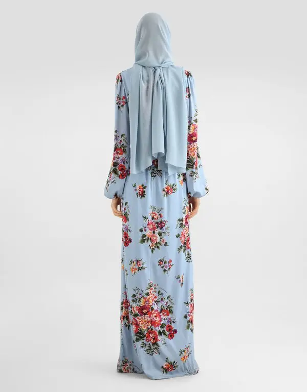 Dolce & Gabbana Flower Bouquet-print Charmeuse Dress - Multicolor