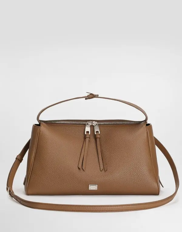 Dolce & Gabbana Vittoria Calfskin Crossbody Bag - Brown