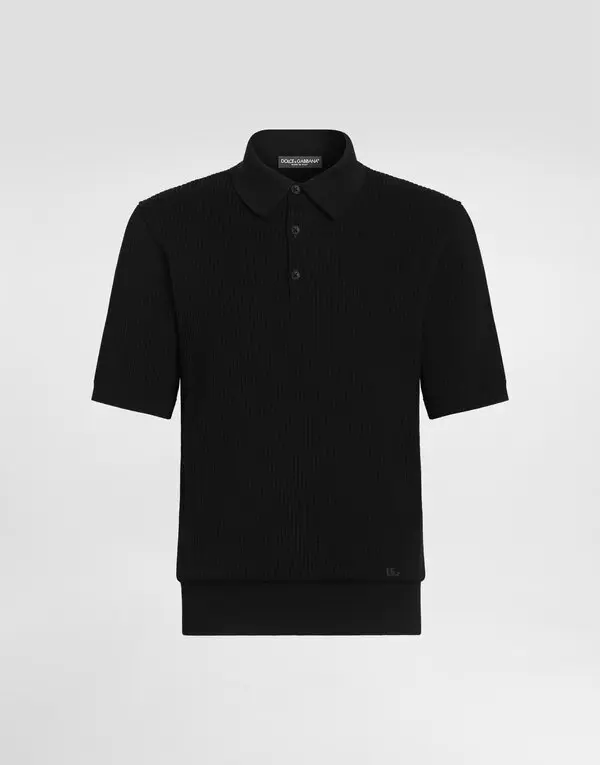 Dolce & Gabbana Micro-rib Cotton Polo Shirt