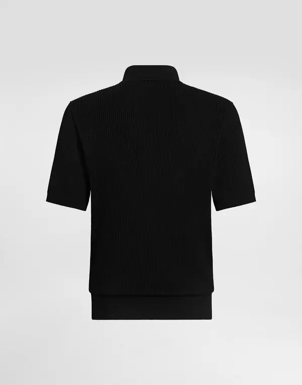 Dolce & Gabbana Micro-rib Cotton Polo Shirt