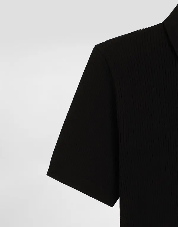 Dolce & Gabbana Micro-rib Cotton Polo Shirt