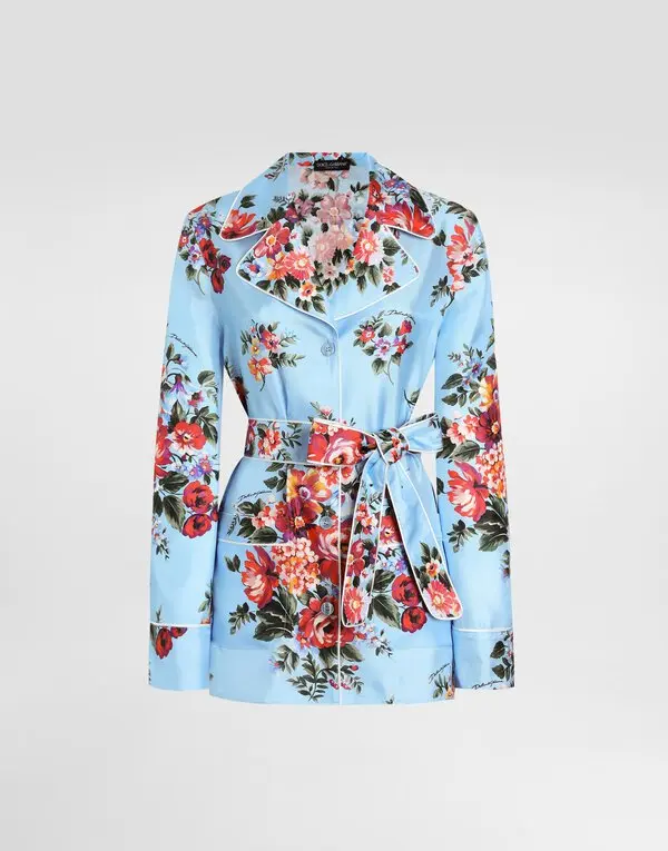 Dolce & Gabbana Flower Bouquet-print Silk Shirt - Multicolor
