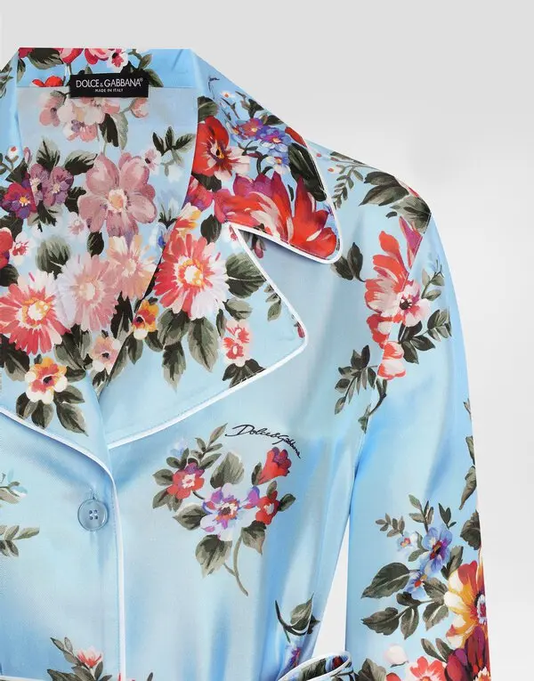 Dolce & Gabbana Flower Bouquet-print Silk Shirt - Multicolor