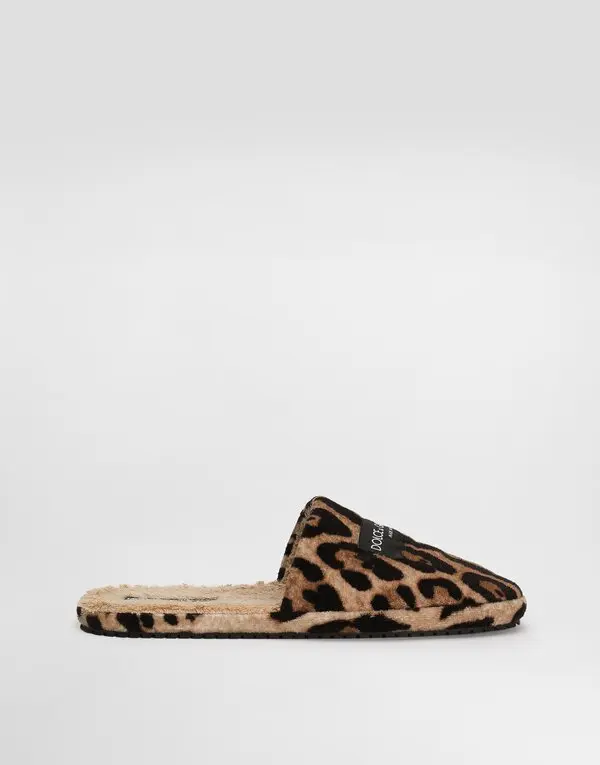 Dolce & Gabbana Leopard-print Terry Slippers
