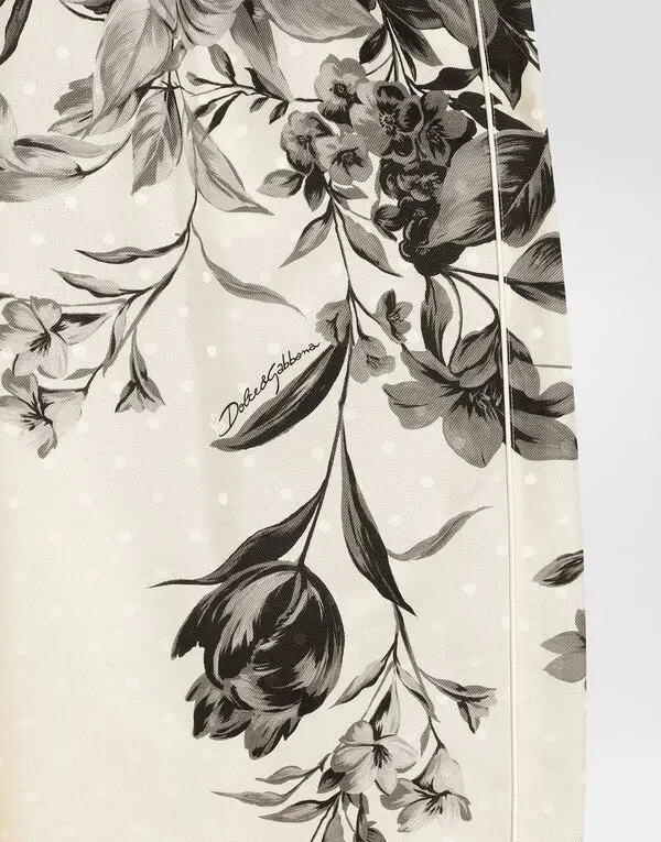 Dolce & Gabbana Flower Bouquet-print Vanity Twill Trousers - Multicolor