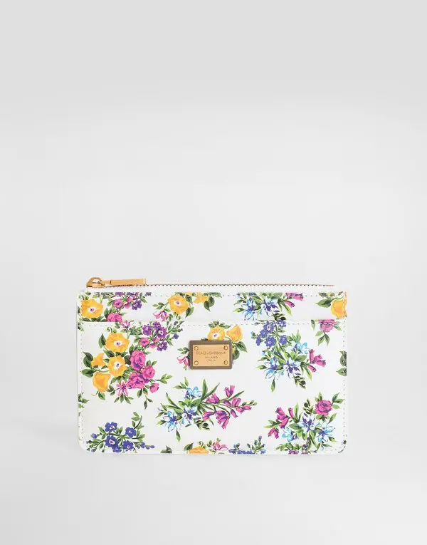Dolce & Gabbana Printed Calfskin Card Holder - Multicolor