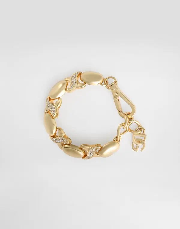 Dolce & Gabbana Bracelet With Rhinestones - Gold