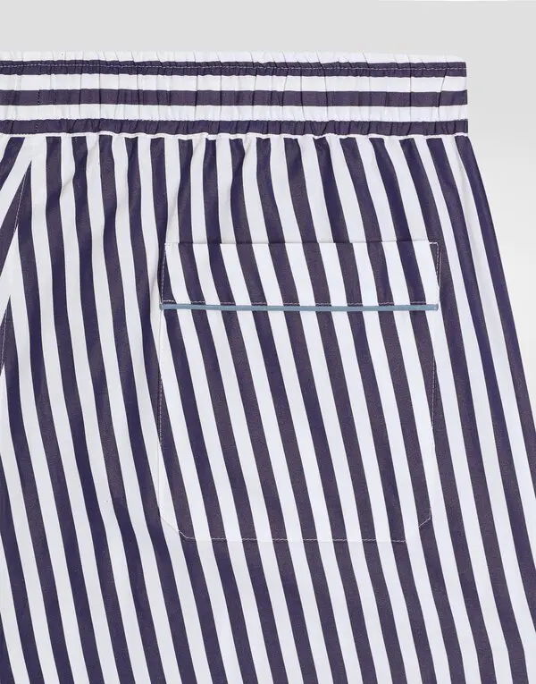 Dolce & Gabbana Striped Poplin Vanity Trousers With Piping - Multicolor