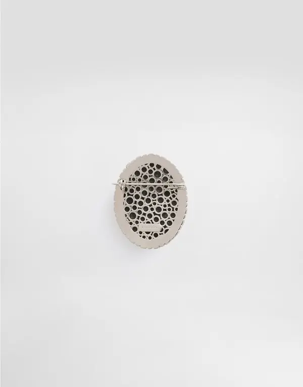 Dolce & Gabbana Oval Cameo Pin - Silver