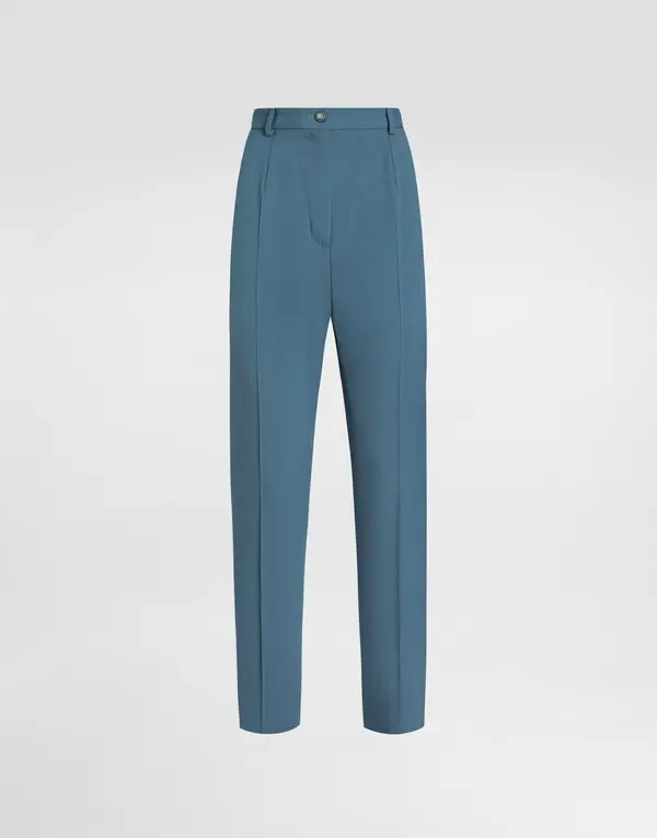 Dolce & Gabbana Wool Cigarette Trousers - Blue