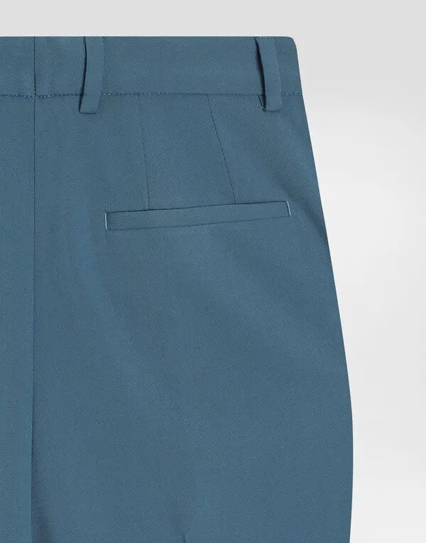 Dolce & Gabbana Wool Cigarette Trousers - Blue