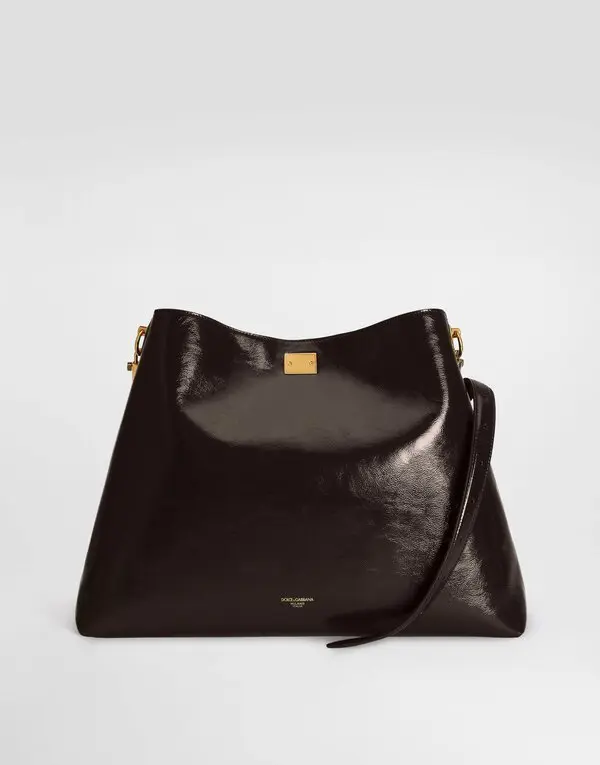 Dolce & Gabbana Large Vittoria Calfskin Shoulder Bag - Brown