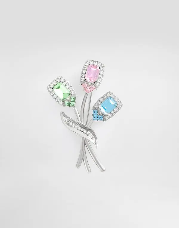 Dolce & Gabbana Sartoria Floral Brooch - Multicolor