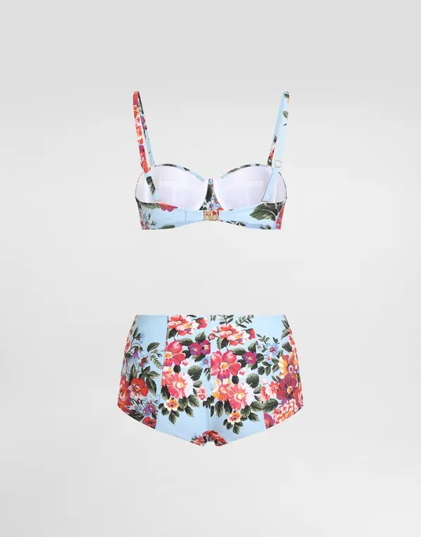Dolce & Gabbana Flower Bouquet-print Balconette Bikini - Multicolor