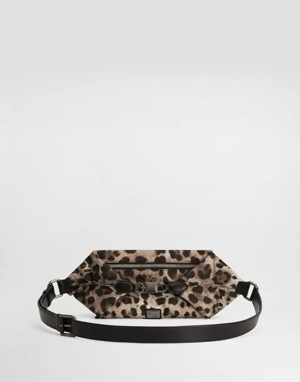 Dolce & Gabbana Leopard- Nylon Belt Bag - Print
