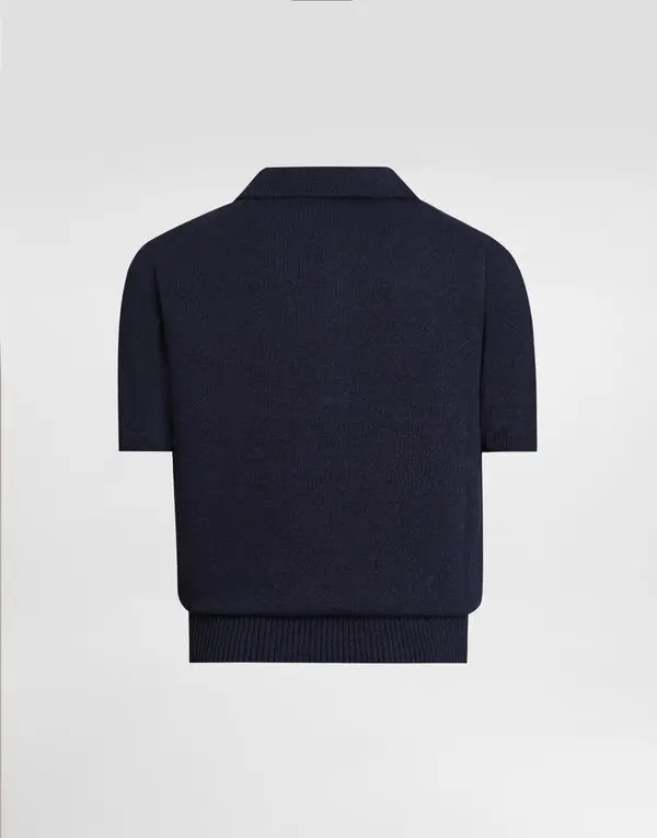 Dolce & Gabbana Cotton Blend Polo Shirt - Blue