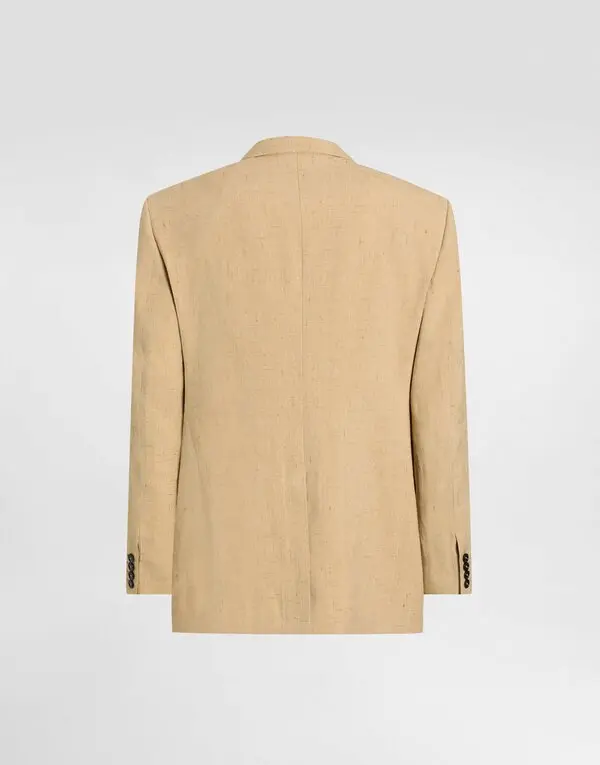Dolce & Gabbana Single-breasted Suit In Tweed Linen - Multicolor