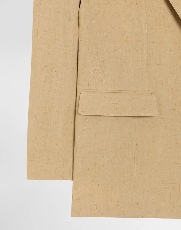 Dolce & Gabbana Single-breasted Suit In Tweed Linen - Multicolor