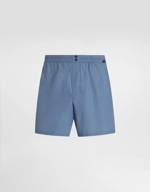 Dolce & Gabbana Cotton Poplin Boxer Shorts - Azure