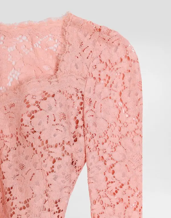 Dolce & Gabbana Cordonetto Lace Dress - Pink