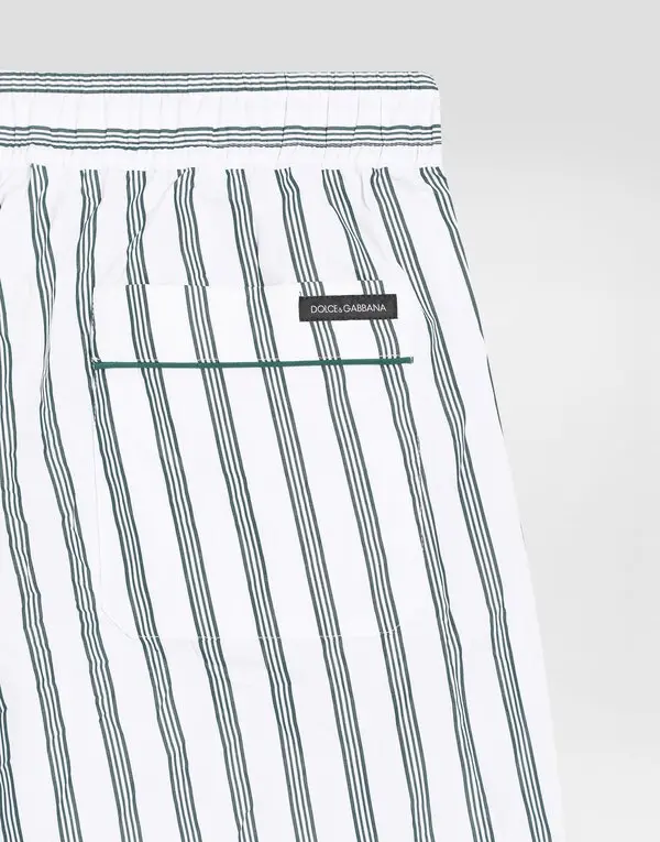 Dolce & Gabbana Crinkled Striped Poplin Jogging Boxers