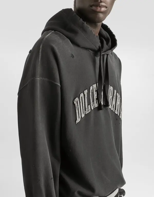 Dolce & Gabbana Hooded Sweatshirt With Print
