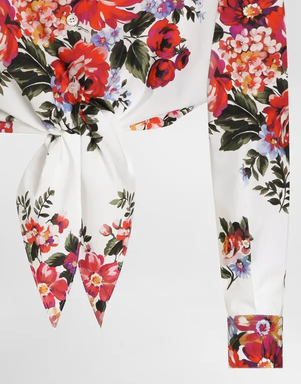 Dolce & Gabbana Flower Bouquet-print Cotton Shirt - Multicolor