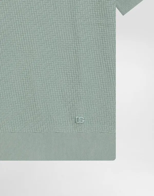 Dolce & Gabbana Micro-dot Stitch Polo Shirt - Multicolor