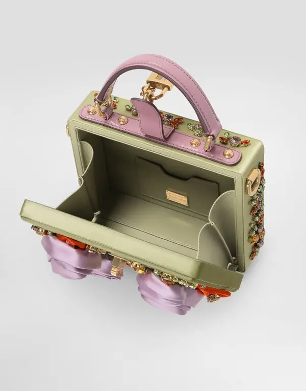 Dolce & Gabbana Dolce Box Satin And Patent Leather Handbag - Multicolor
