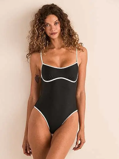 Victoria's Secret Adore Me Rye Swim One Piece - Black
