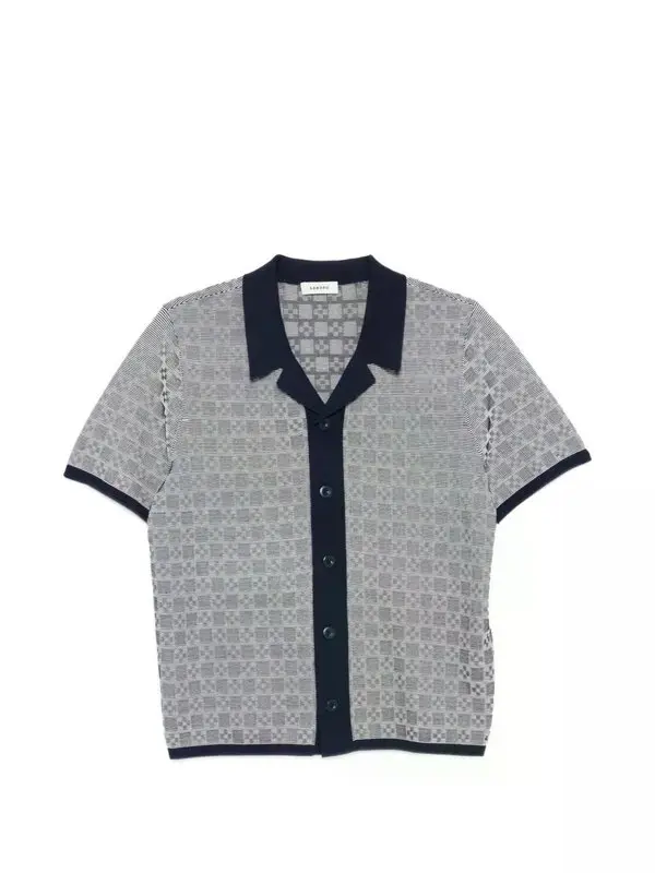 Sandro Square Cross Jacquard Shirt - Grey
