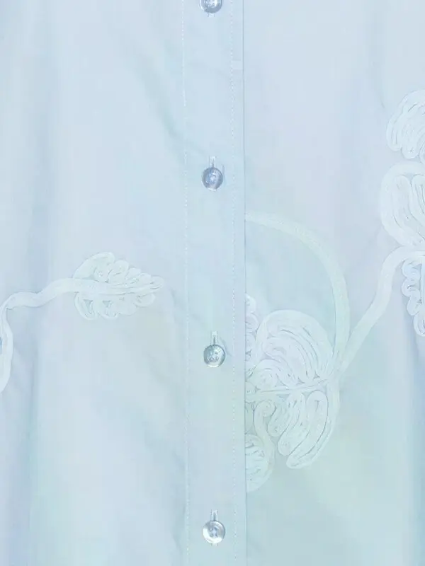 ROTATE BY BIRGER CHRISTENSEN Embroidered Floral Cotton Shirt - Blue