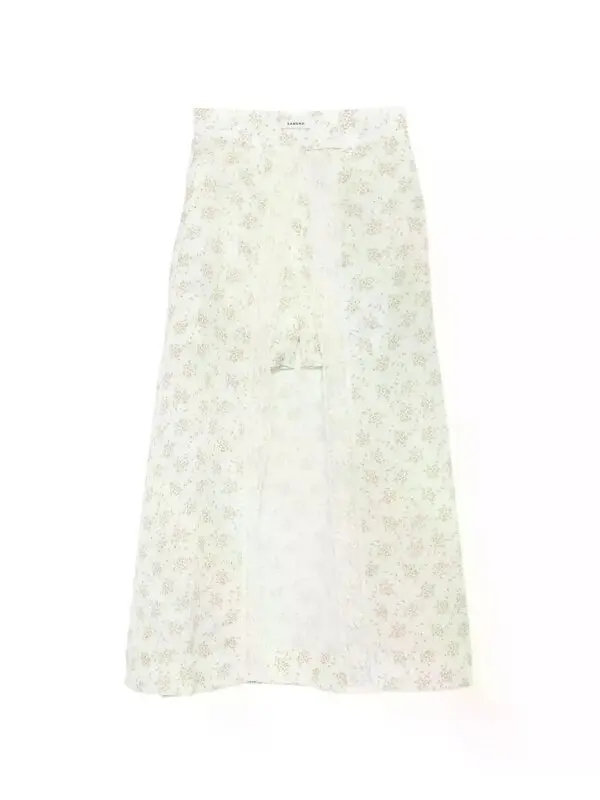 Sandro Floral Lace Shorts - Green
