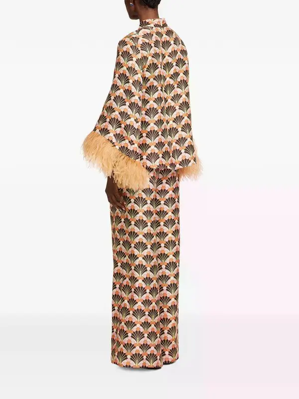 La DoubleJ Printed Palazzo Pants - Brown