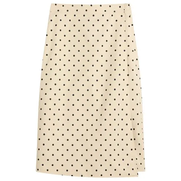 HOSBJERG Bridget Maxi Skirt - Off White/polka Dots